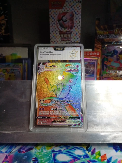 CARTE POKÉMON MEW VMAX FA Rainbow 268/264 E&B Poing de Fusion FR - PCA 9.5 EUR 155,00 - PicClick FR